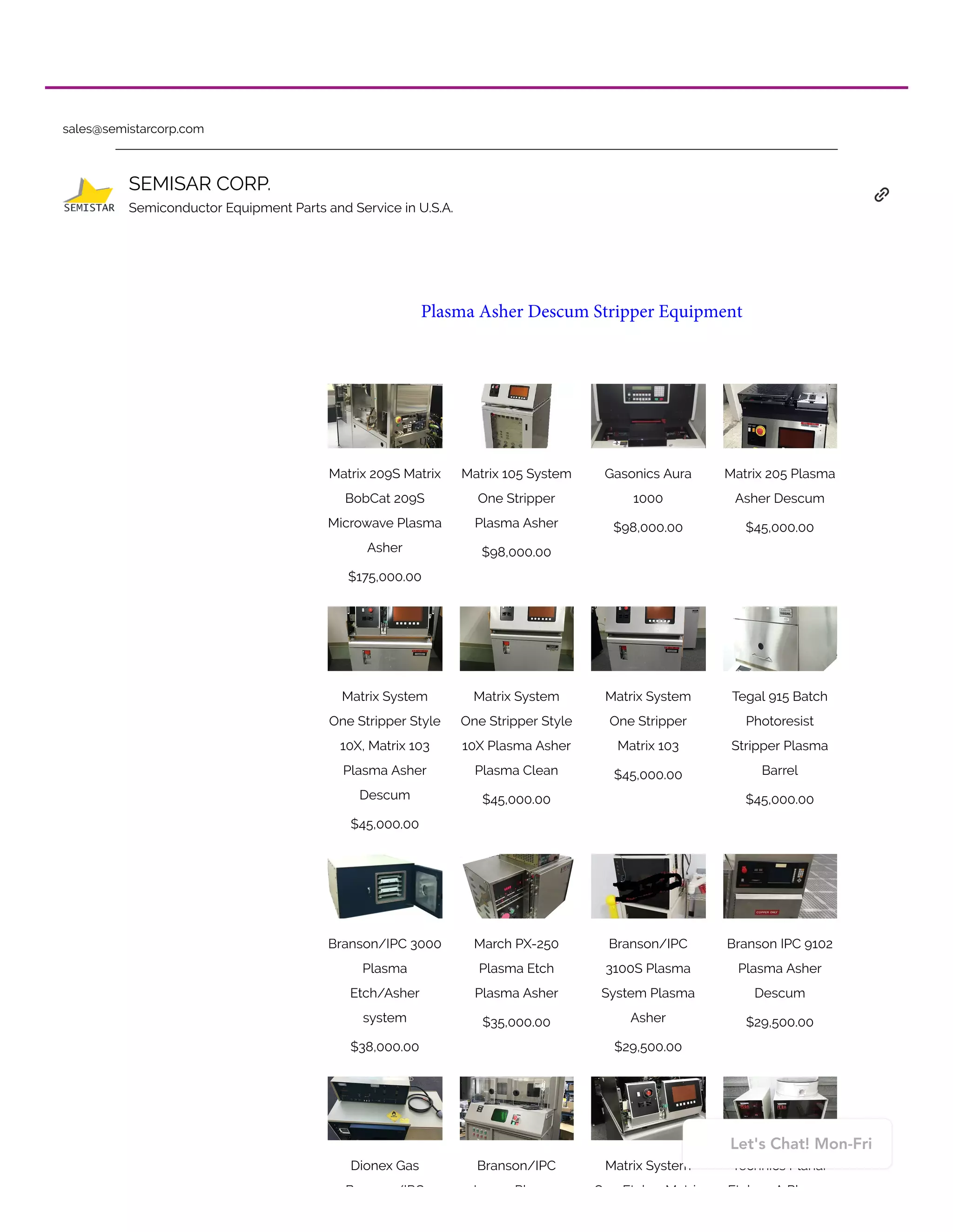 Plasma asher descum stripper equipment | PDF