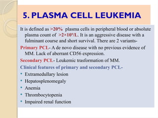 plasma cell disorders in pathology as per WHO | PPTX