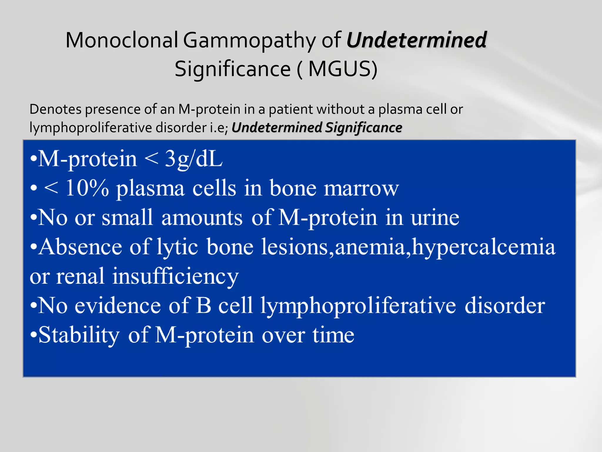 Plasma cell disorders ppt | PPT