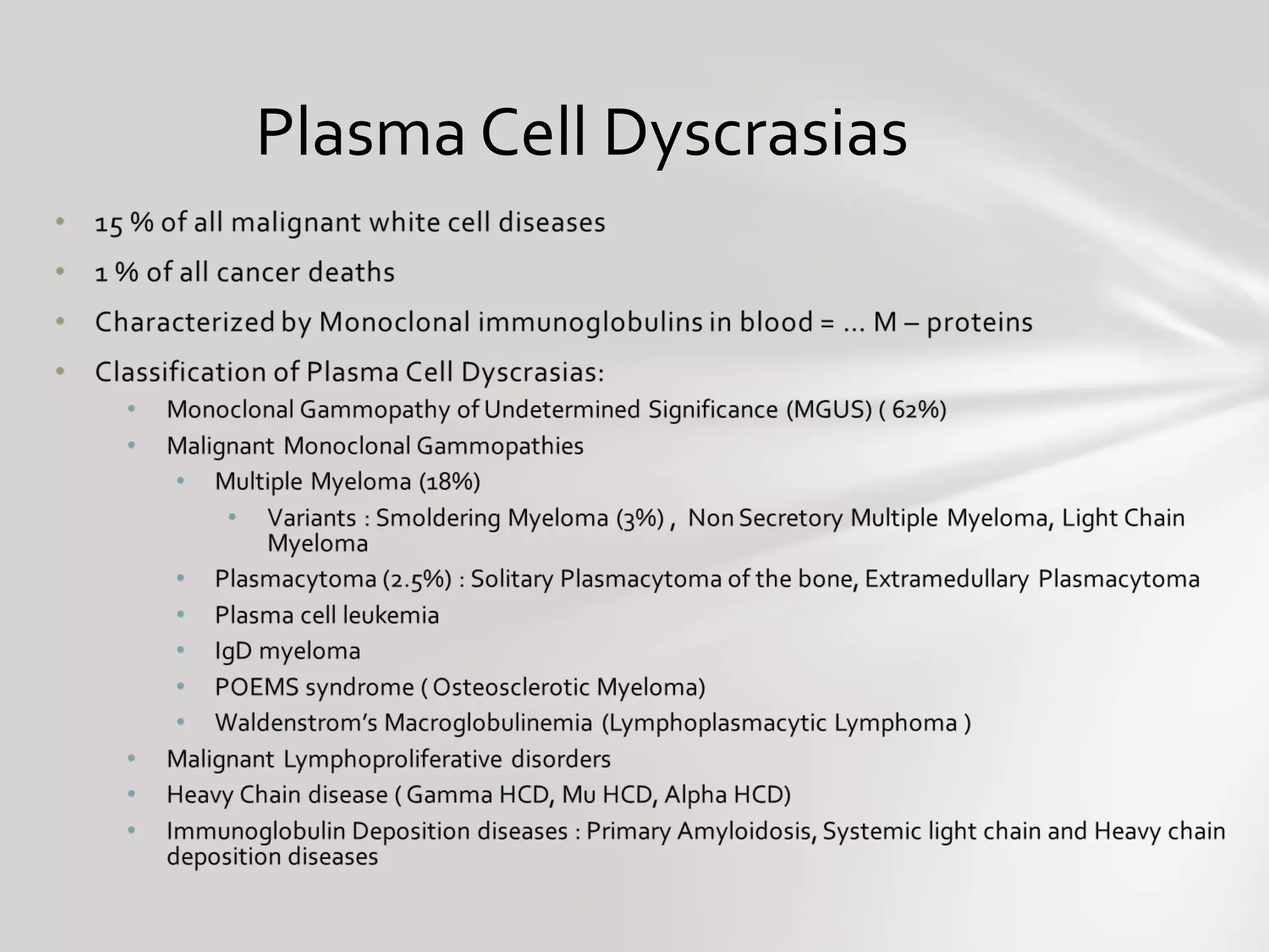 Plasma cell disorders ppt | PPT