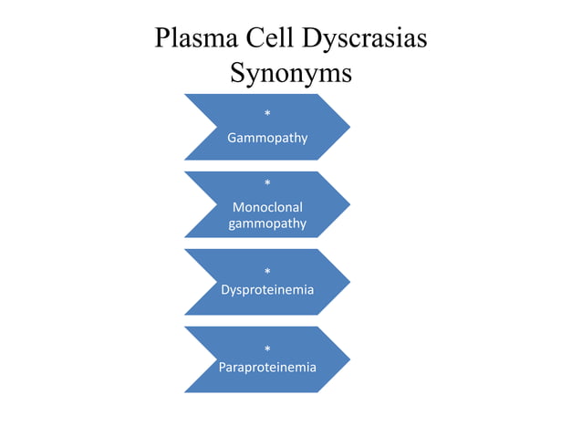 Plasma cell dyscrasias | PPT