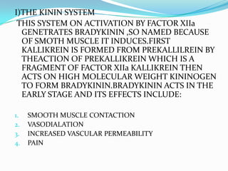 Plasma derived chemical mediators of inflammation | PPTX