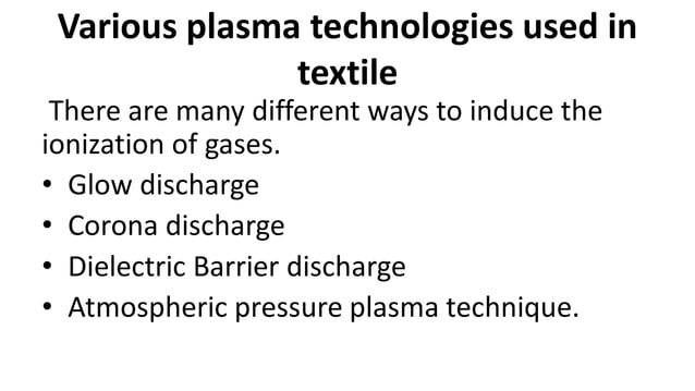 Plasma Dyeing Technology | PDF | Chemistry | Science