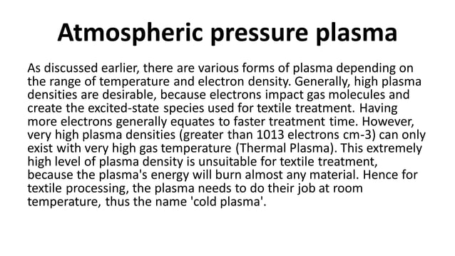Plasma Dyeing Technology | PDF | Chemistry | Science