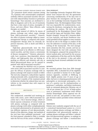 Plasma Exchange and Glucocrticoids.NEJM.pdf | Blood Disorders ...