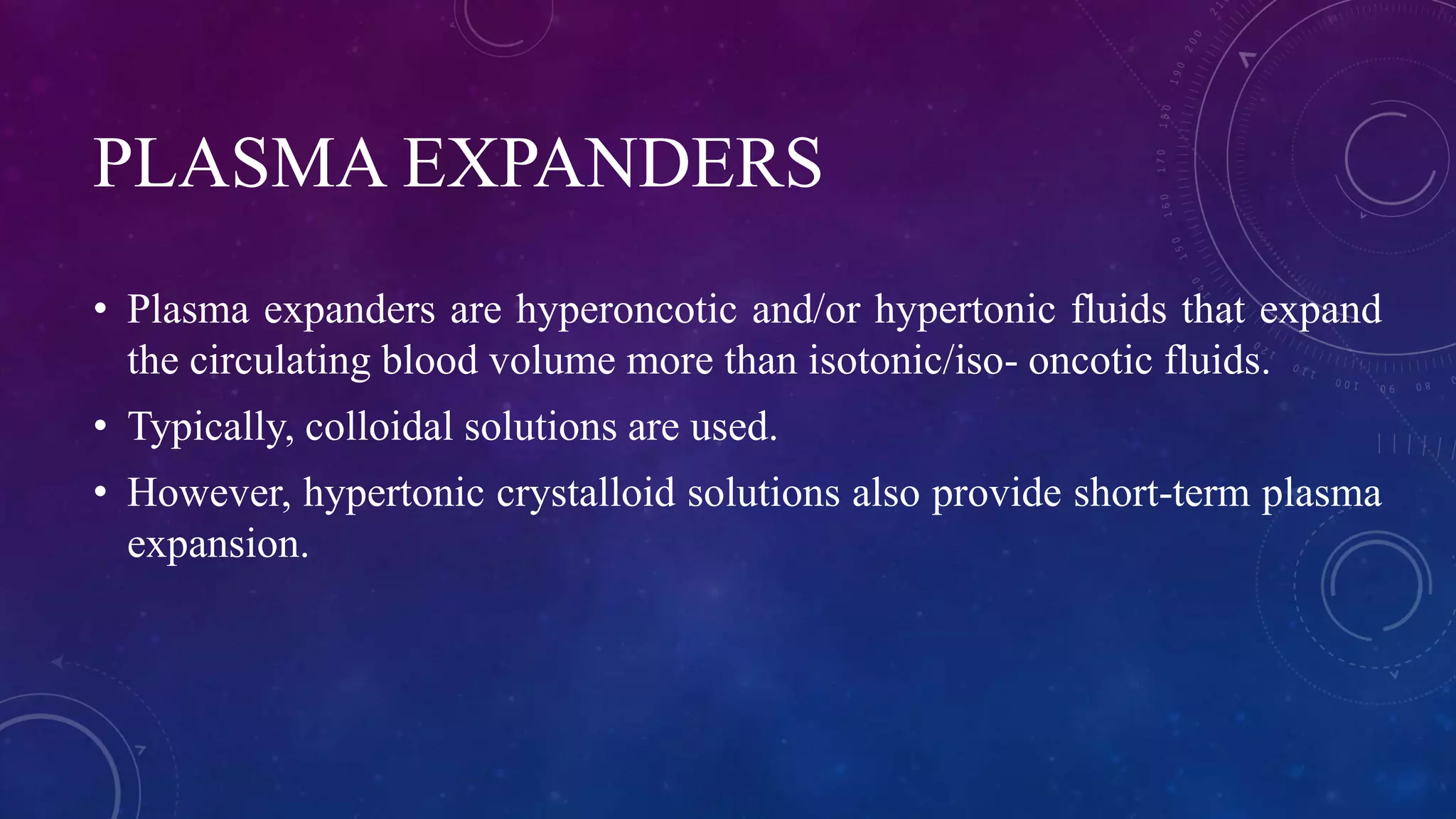 Pharmacology of Plasma expanders | PPTX