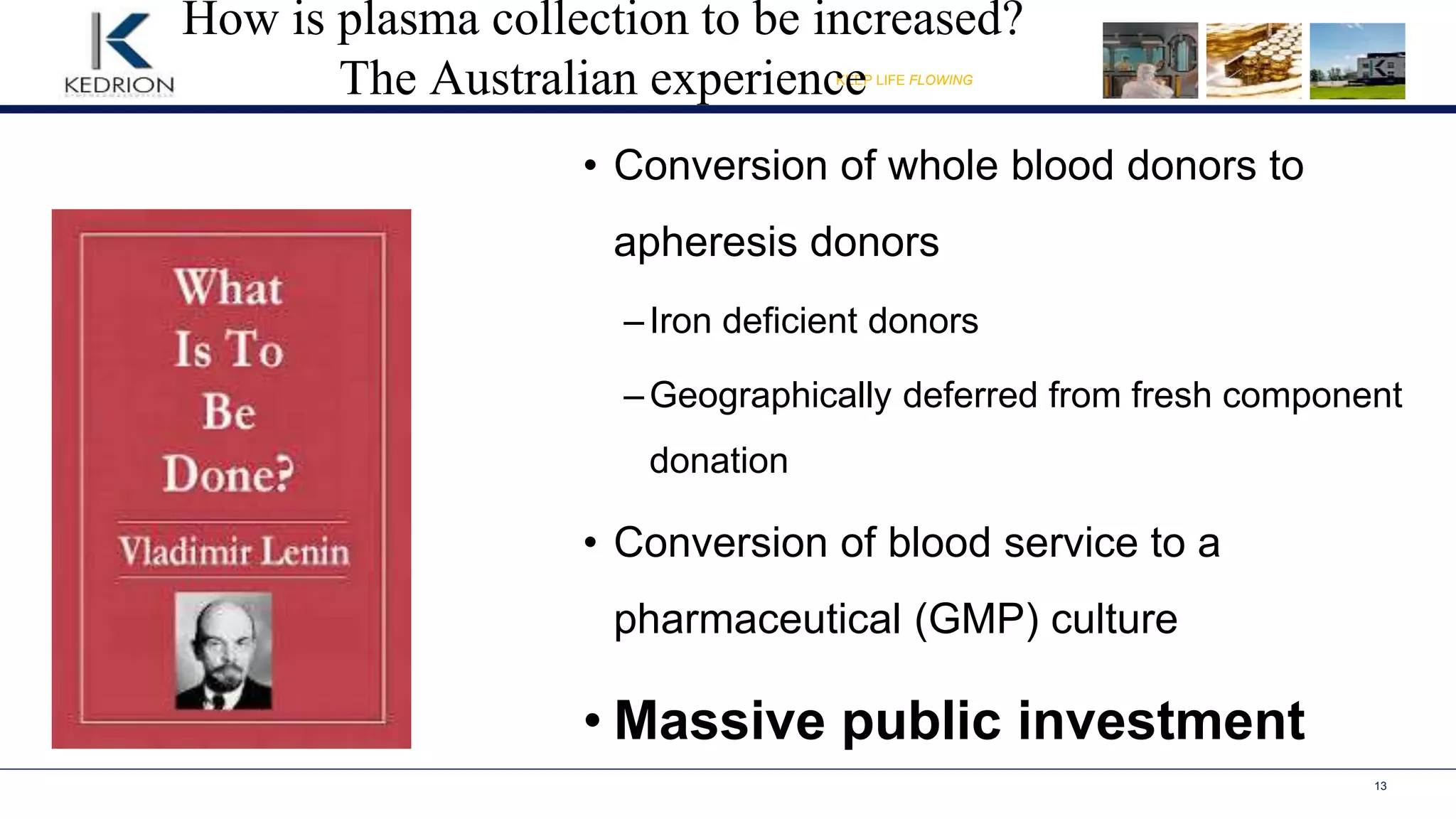 Plasma for fractionation and Patient Blood Management. | PPTX