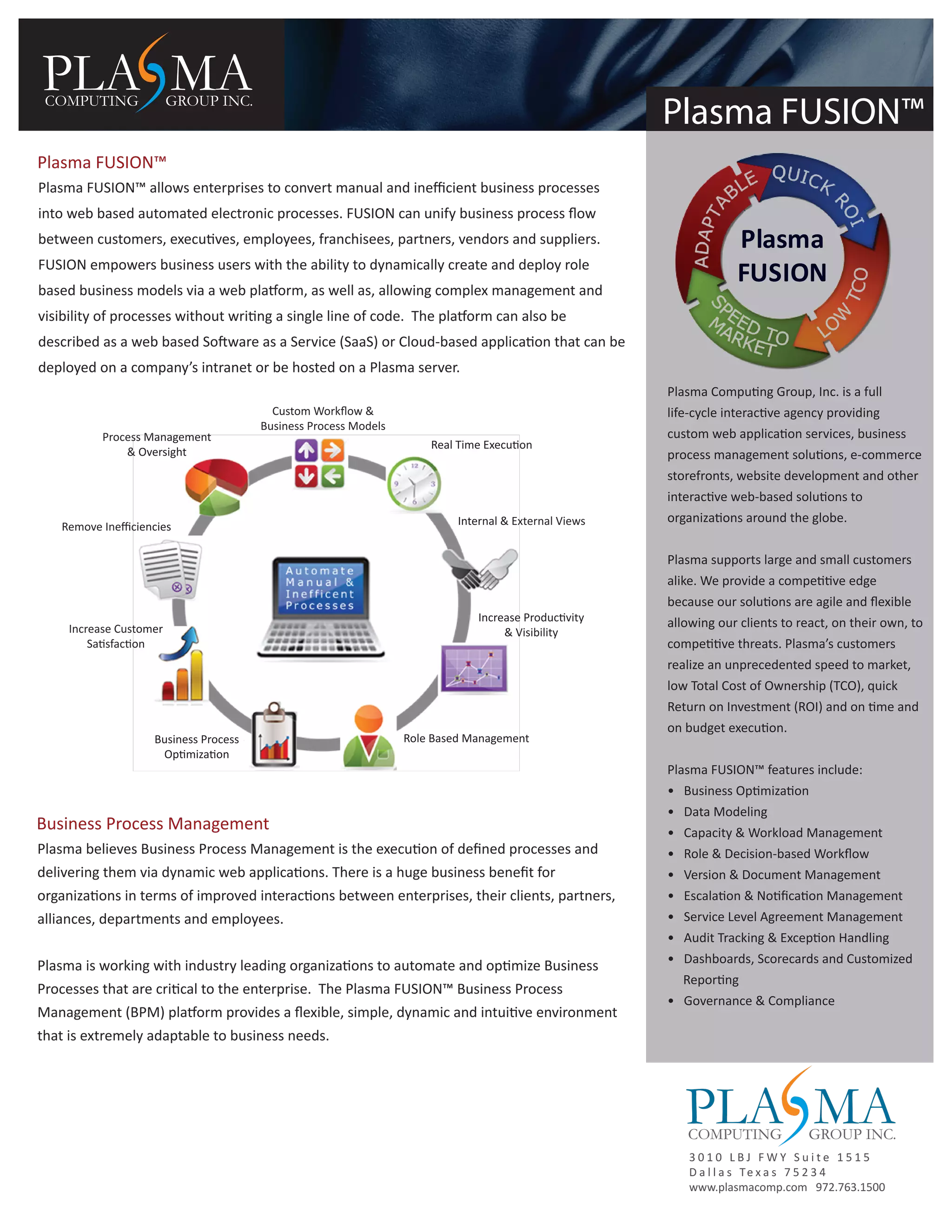 Plasma fusion(tm) bpm brochure | PDF