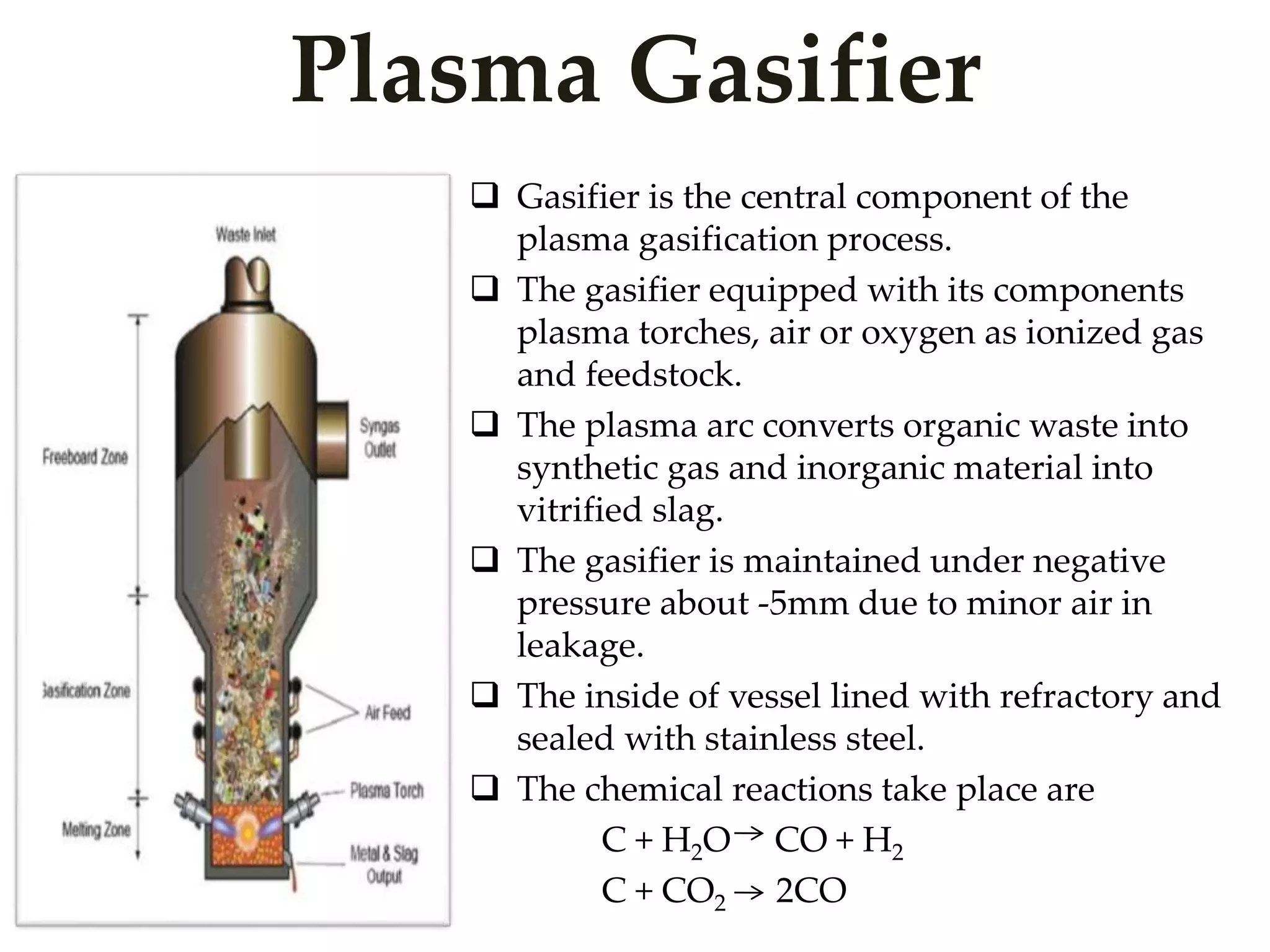 Plasma gasification of solid waste into fuel | PPTX