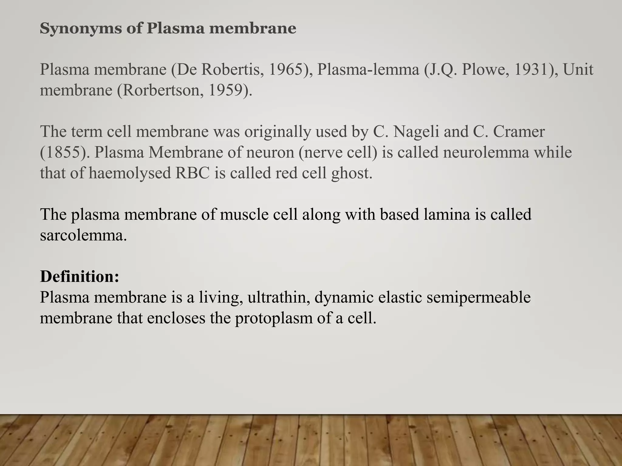 Plasma membrane | PPT