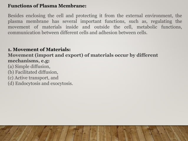 Plasma membrane | PPT