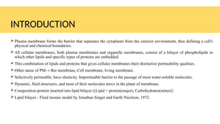 Plasma Membrane PPT by --Darshan Thakre MSc -1 Govt. Institute Of ...
