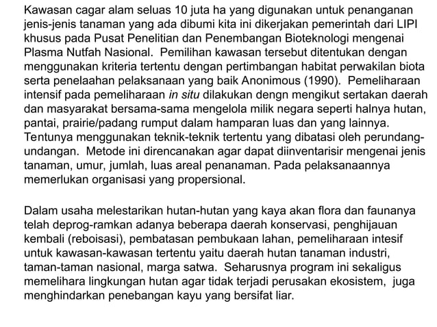 Pengertian dan Potensi Plasma Nutfah Tanaman | PPT