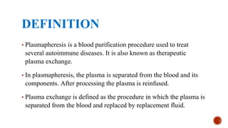 Plasmapheresis Therapy (PLEX Therapy).pptx