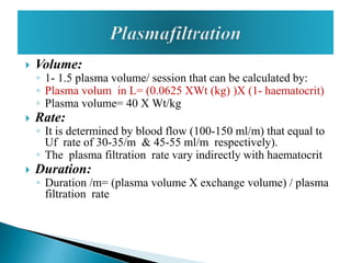 Plasmaphoresis prescribtion ahmed hassan | PPTX