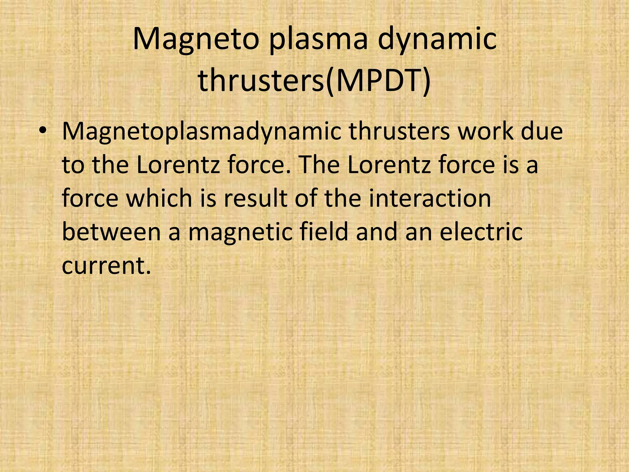 Plasma propulsion engine | PPTX