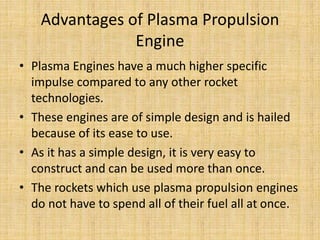 Plasma propulsion engine | PPTX