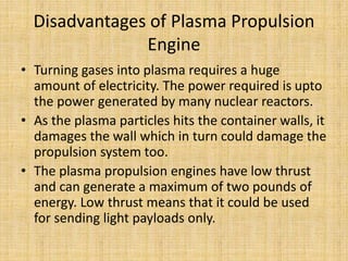 Plasma propulsion engine | PPTX