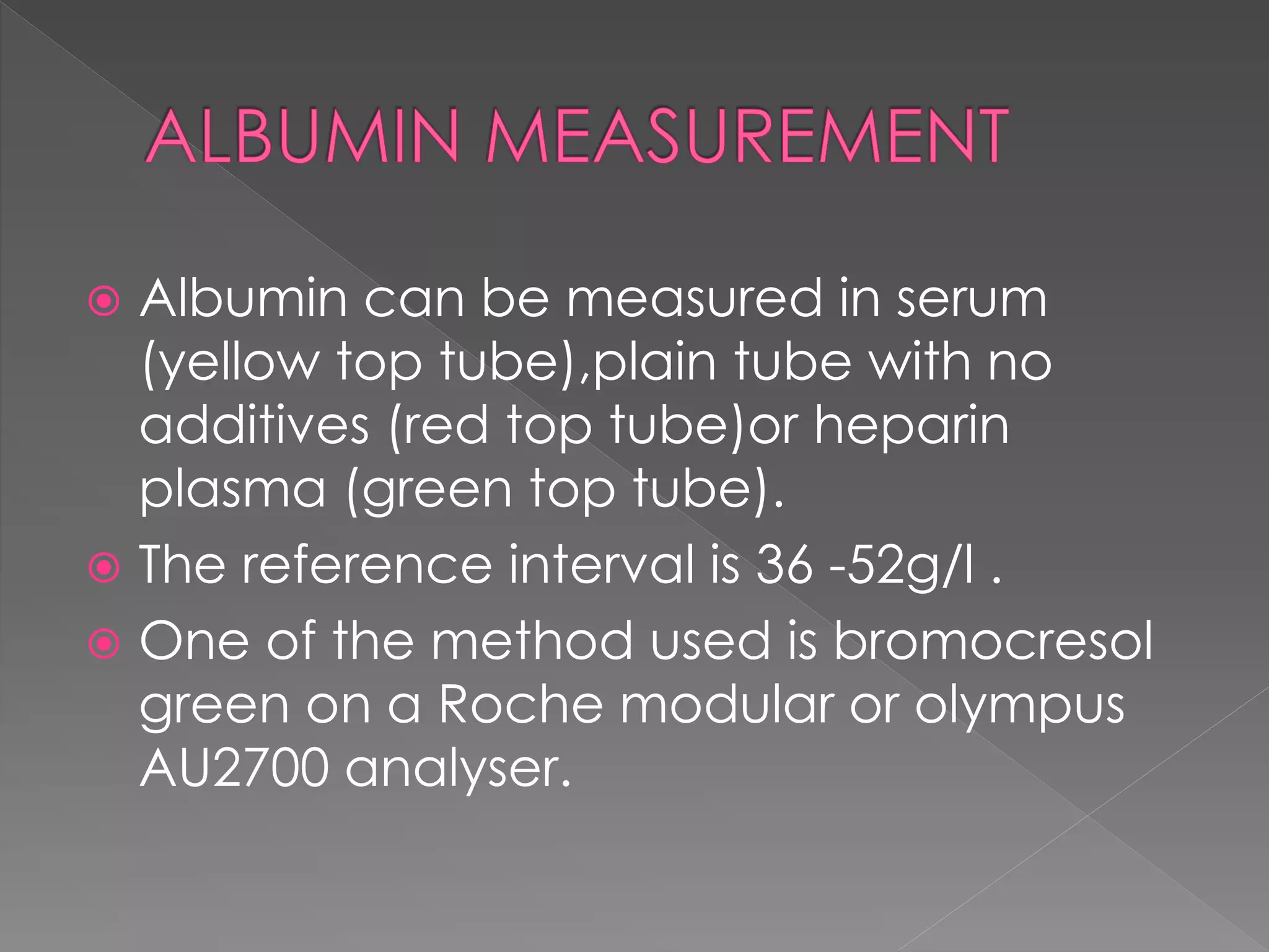 Plasma protein classification 1 albumin | PPTX | Blood Disorders ...