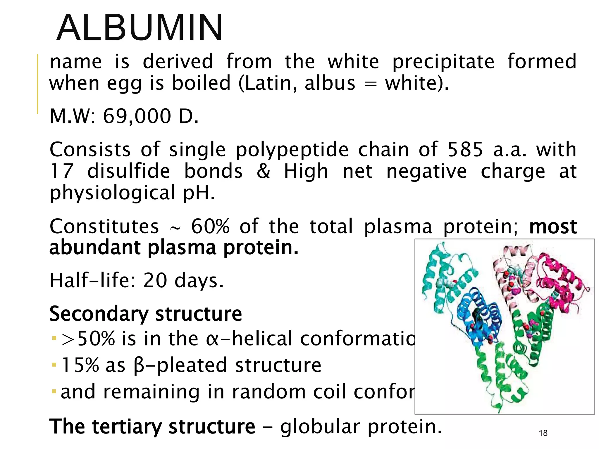 Plasma protein composition and function | PPTX