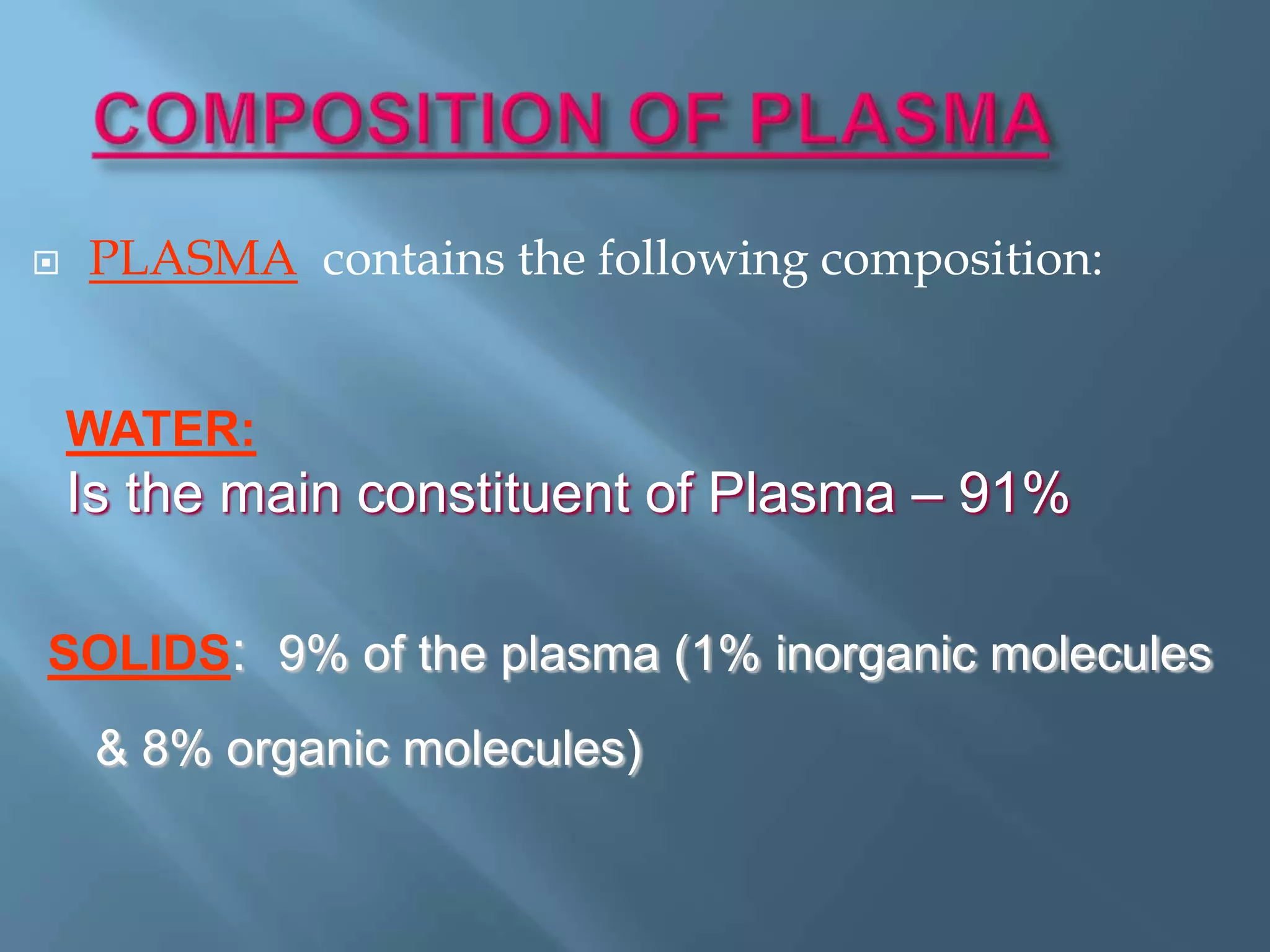 Plasma proteins. | PPT