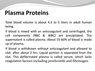Plasma proteins class | PPTX