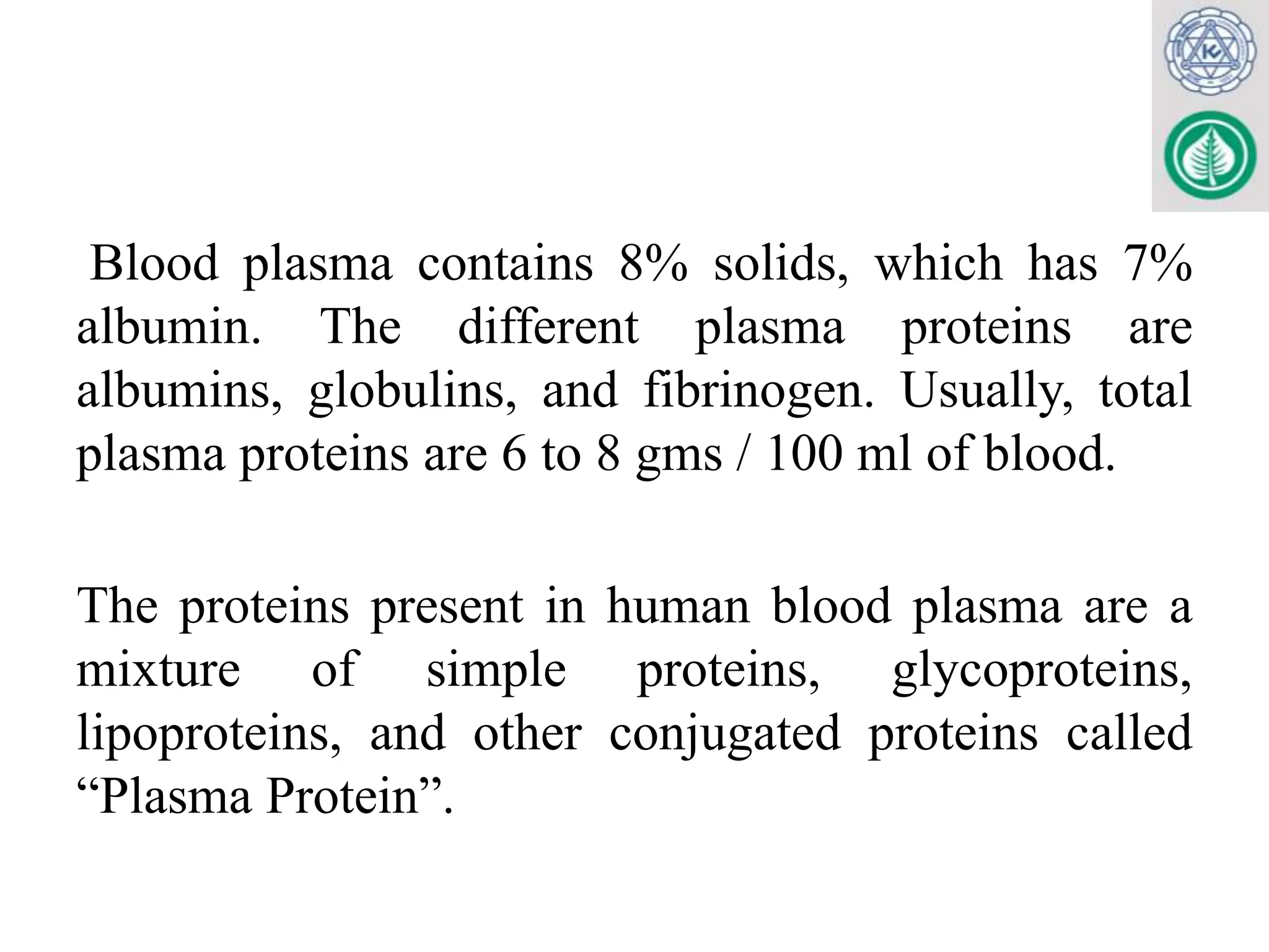 Plasma proteins and their functions for Nursing .pptx