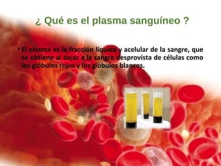 Rejuvenecimiento a base de Plasma sanguineo | PPT