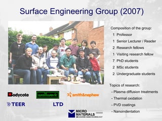 Plasma Surface Engineering | PPT