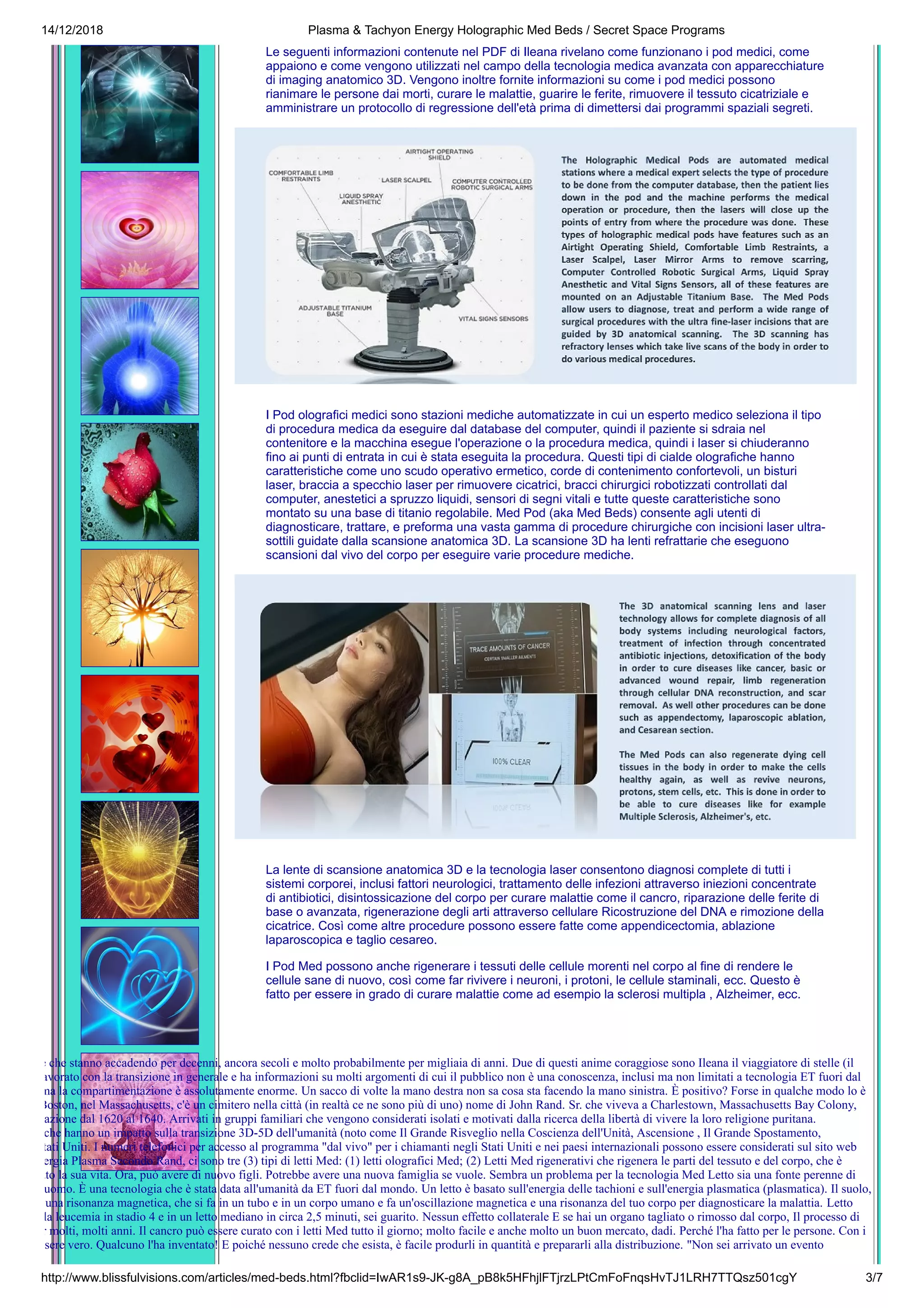 Plasma & tachyon energy holographic med beds secret space programs | PDF