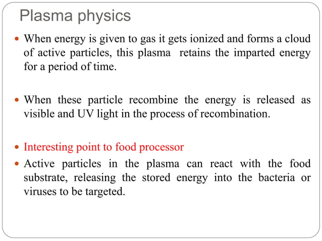 Plasma technology | PPTX | Physics | Science