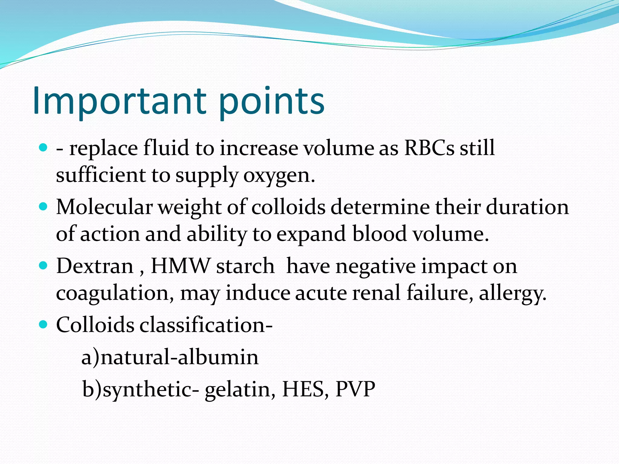 Plasma volume expanders | PPTX