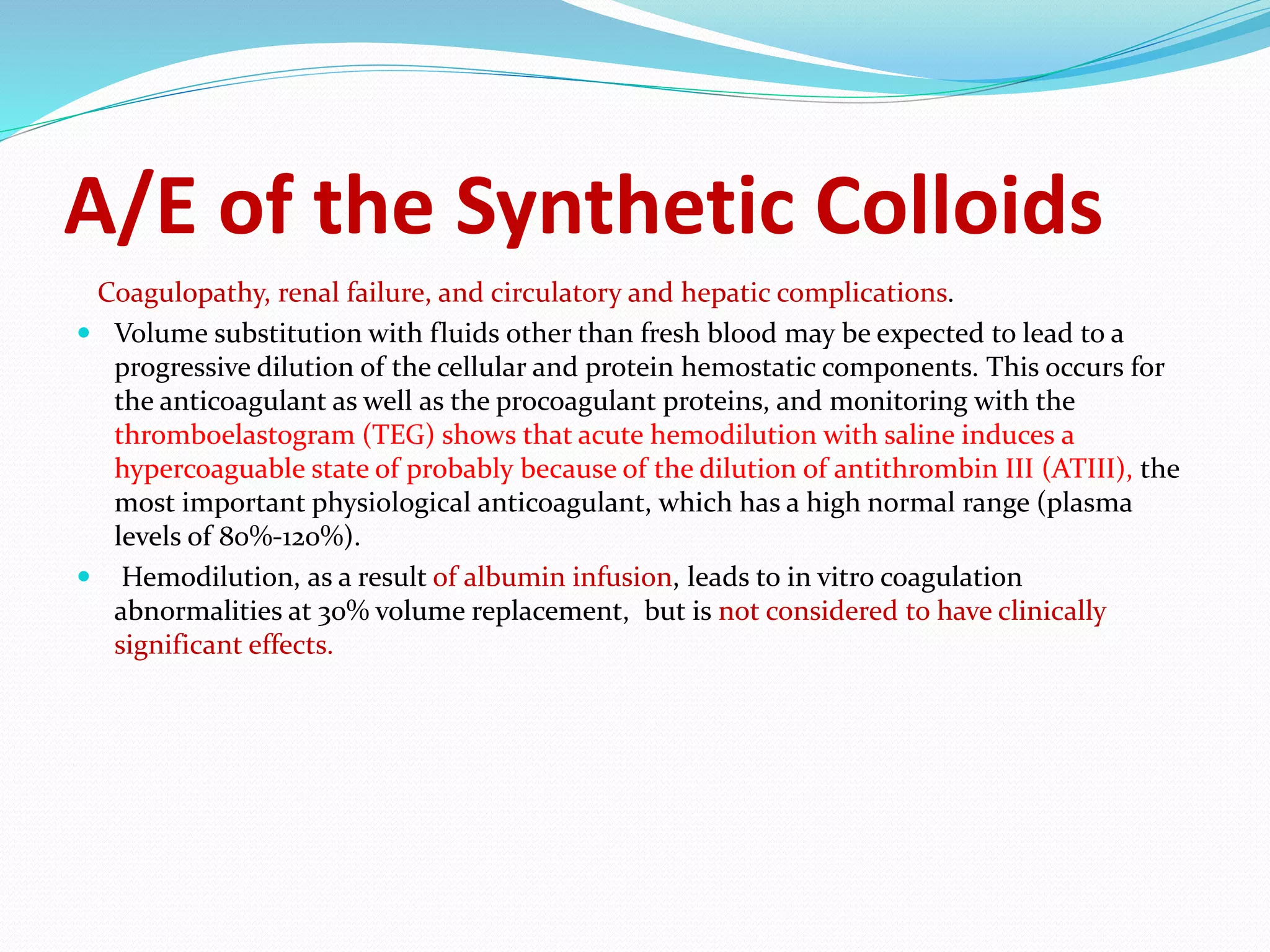 Plasma volume expanders | PPTX