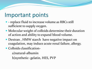 Plasma volume expanders | PPTX
