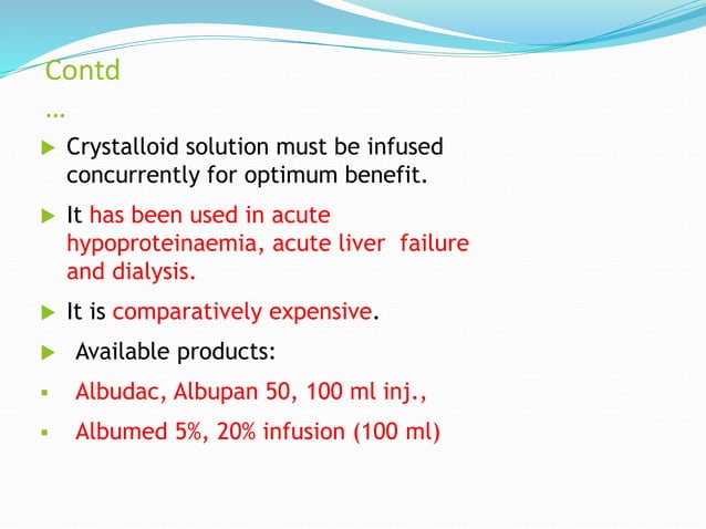 Plasma volume expanders | PPTX