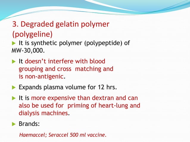 Plasma volume expanders | PPTX
