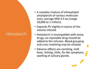 Plasma volume expanders | PDF