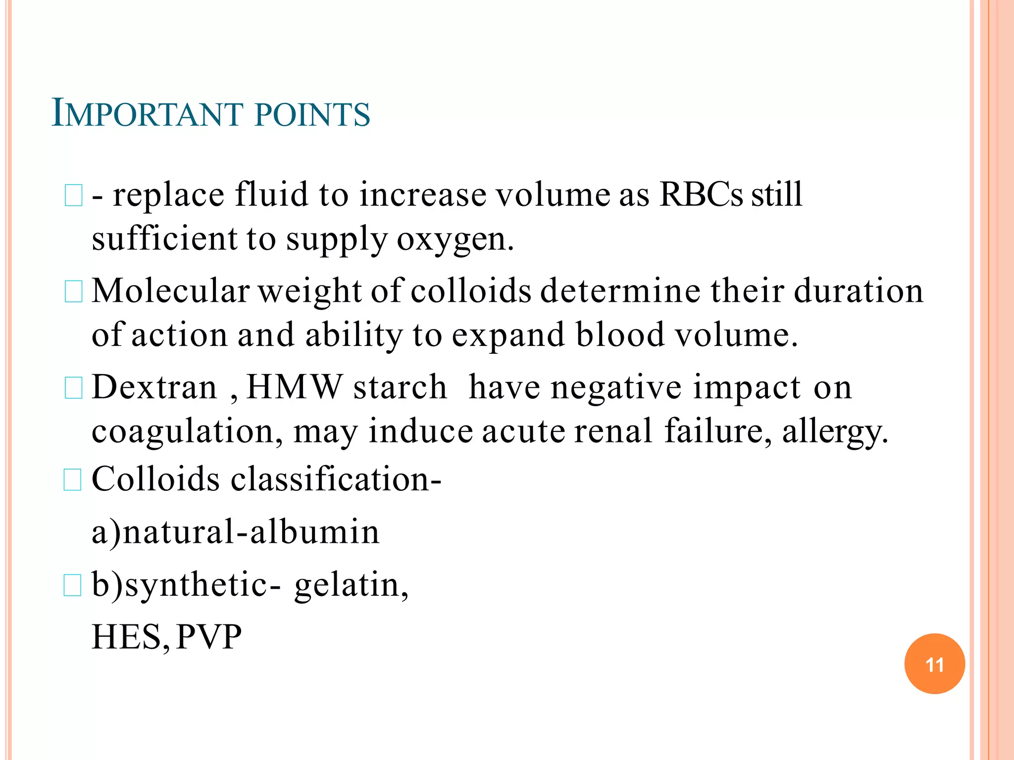 Plasma volume expanders | PPTX