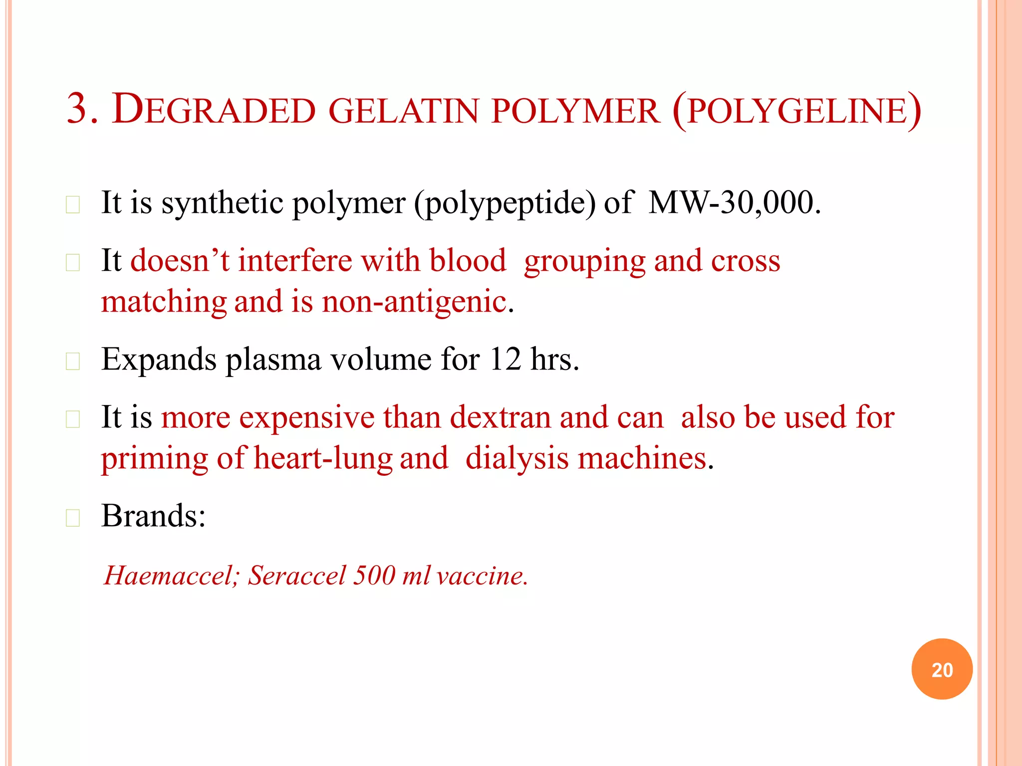 Plasma volume expanders | PPTX