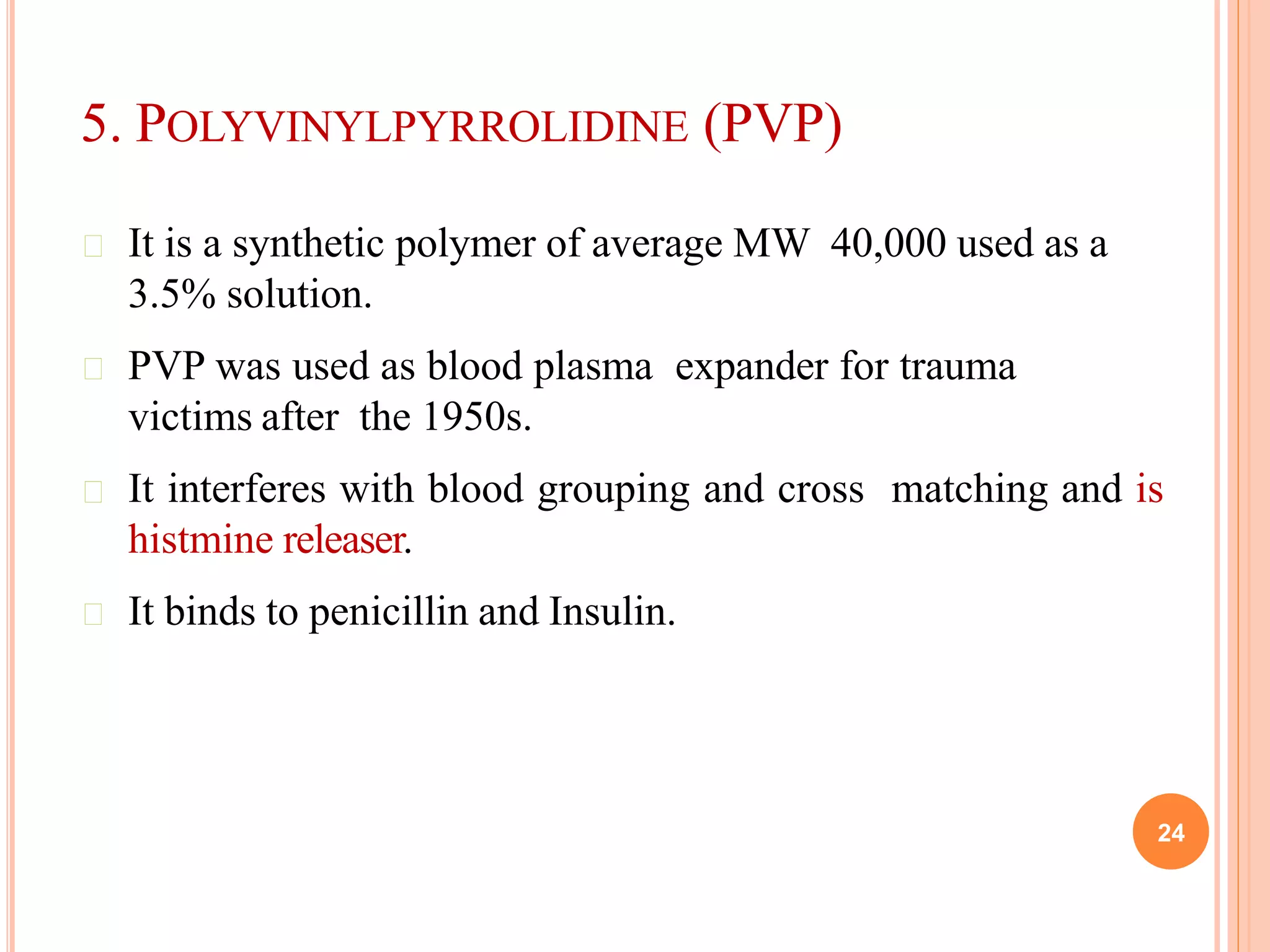 Plasma volume expanders | PPTX