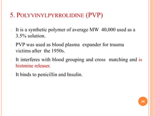 Plasma volume expanders | PPTX