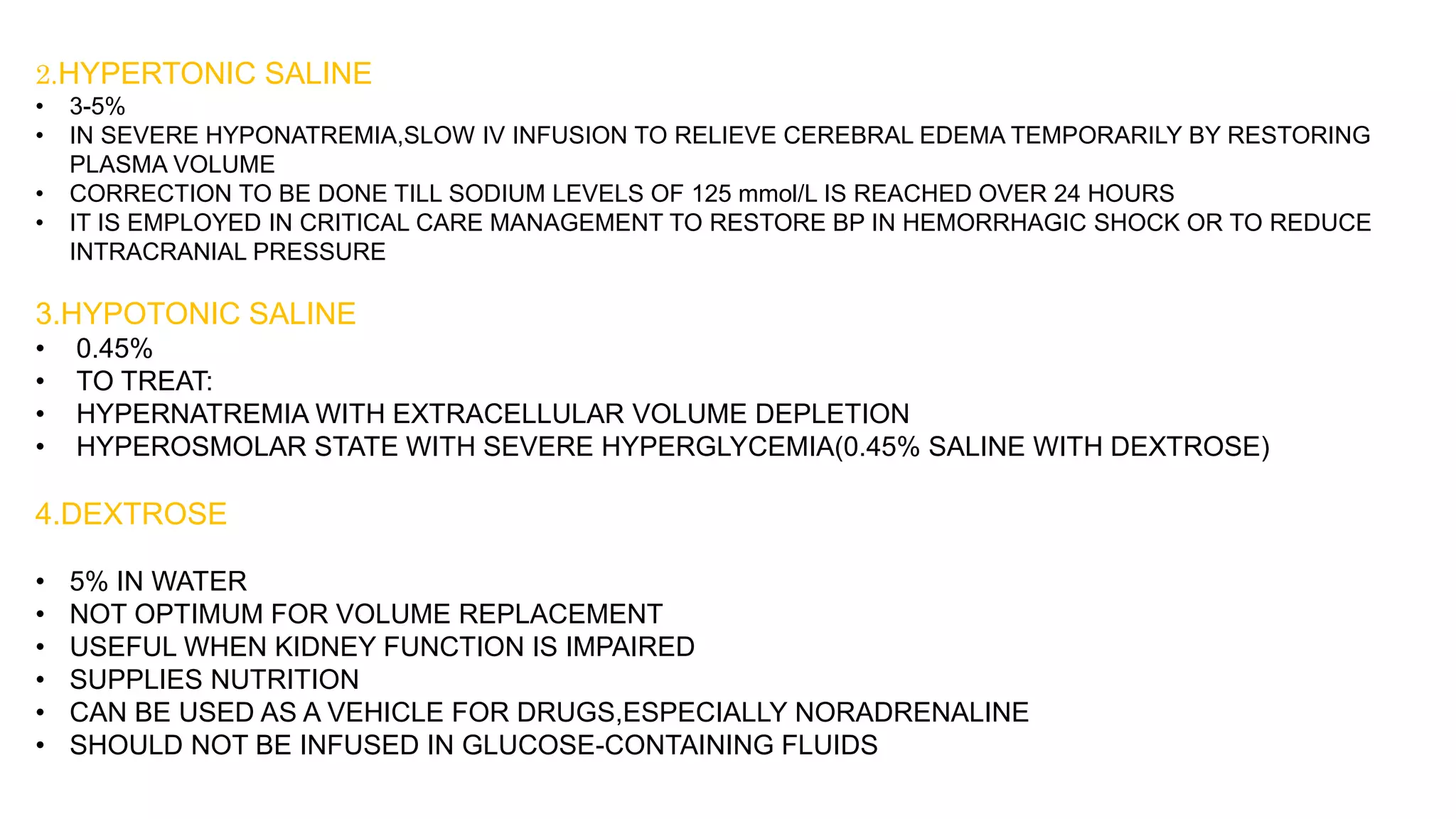 Plasma volume expanders and cardiovascular drugs used in | PPTX