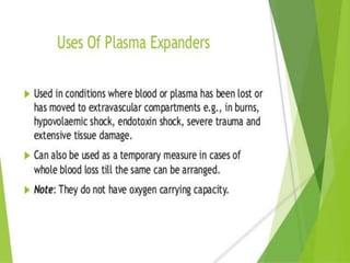 Plasma volume expander | PPTX