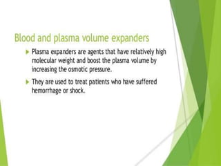 Plasma volume expander | PPTX