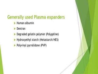 Plasma volume expander | PPTX