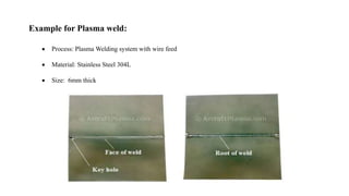 Plasma welding process & application ppt | PPT