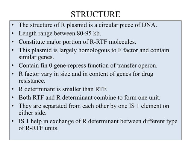 Plasmid: types, structure and functions. | PPTX