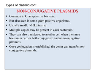 Plasmid: types, structure and functions. | PPTX