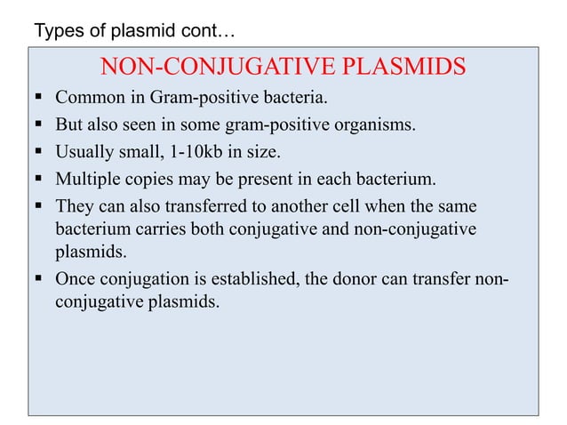 Plasmid: types, structure and functions. | PPTX