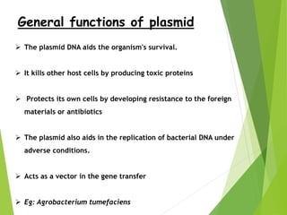 PLASMID BORNE GENE EXPRESSION IN PROKARYOTES.pptx